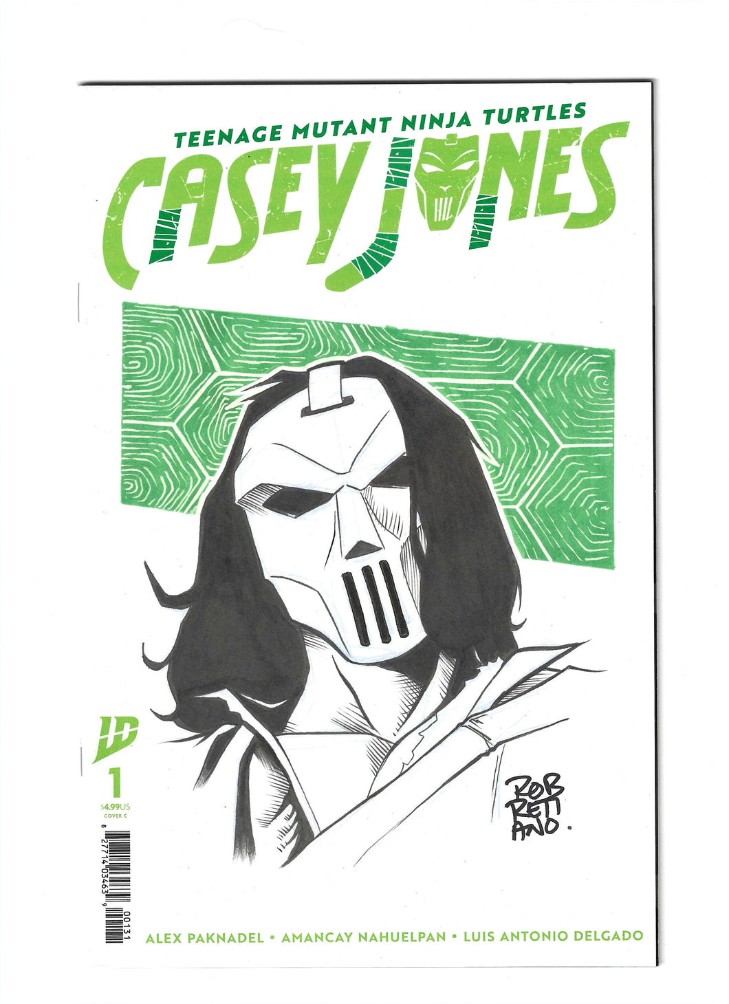 Teenage Mutant Ninja Turtles: Casey Jones #1 Blank Sketch Cover by Rob ...