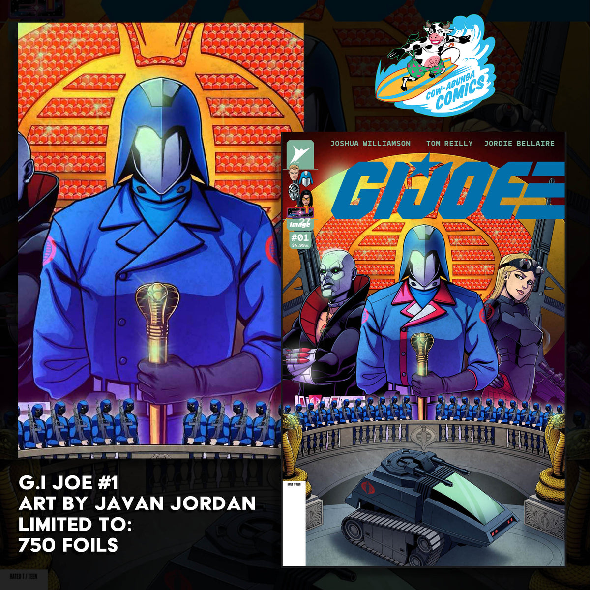 G.I Joe #1 Cowabunga Comics Exclusive Javan Jordan Foil Variant ...